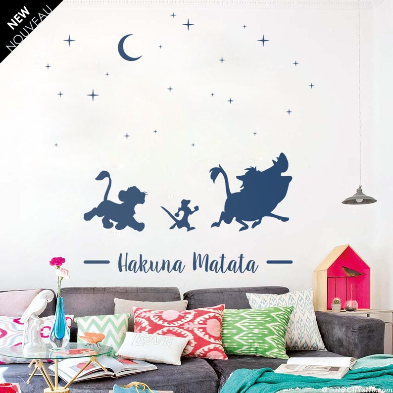 Sticker Roi Lion. Hakuna Matata sticker mural. Pumbaa Timon et - Etsy ...