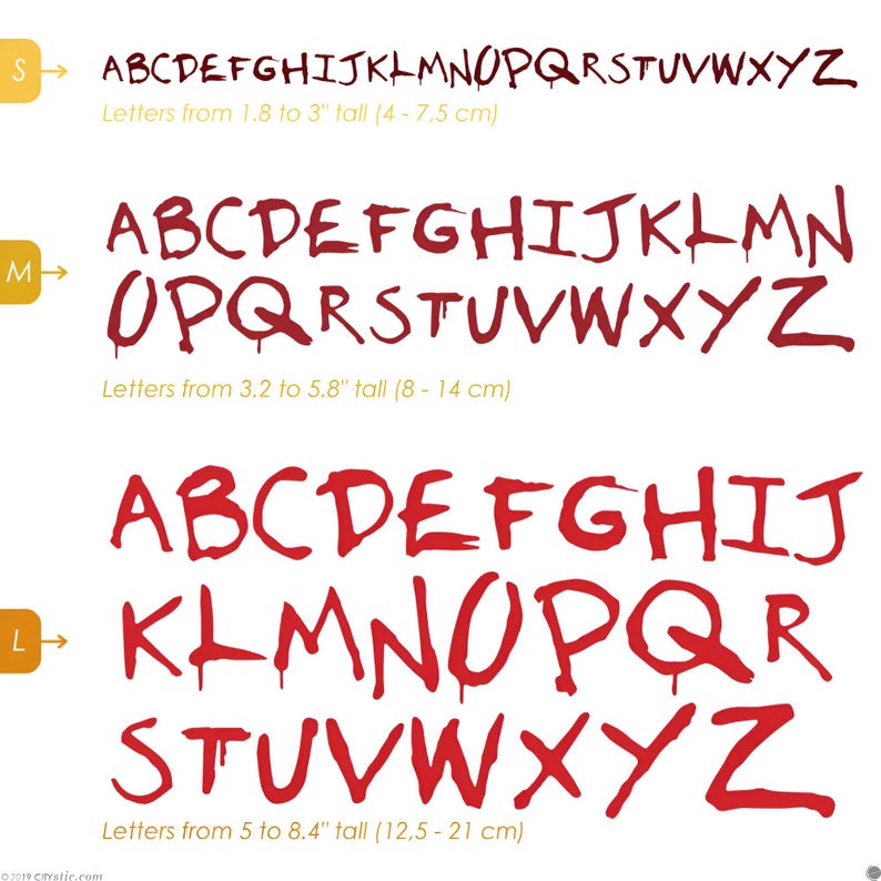 Stranger Things Inspired Alphabet Wall Decal: Separate Lettering - Etsy