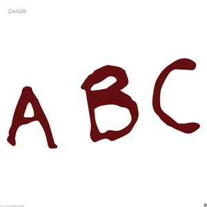 Scary Alphabet Wall Decal as on the Wall. TV Series Alphabet Decal ...