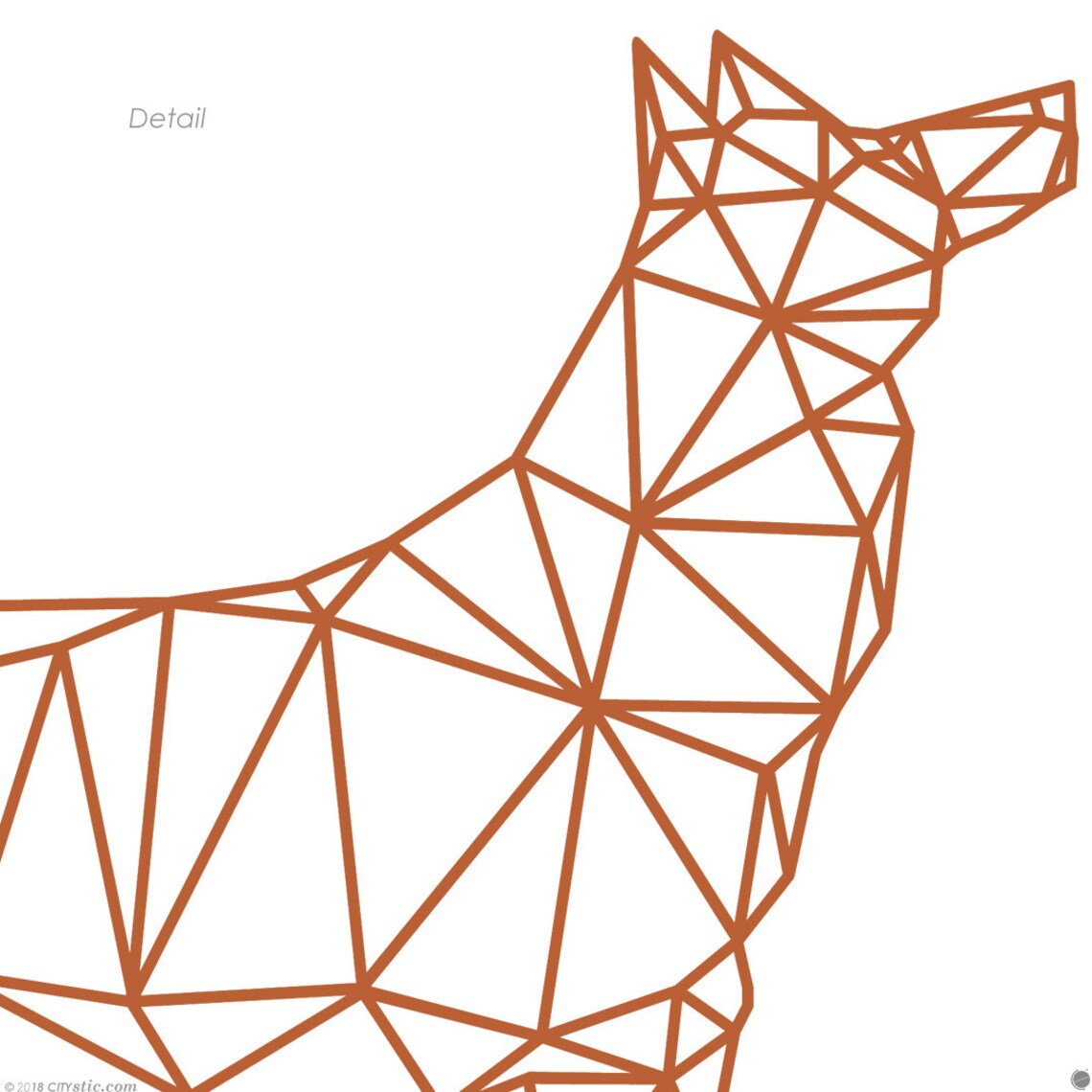 Polygonal Wolf Wall Decal / Wolf Decal / Polygon Wolf / - Etsy