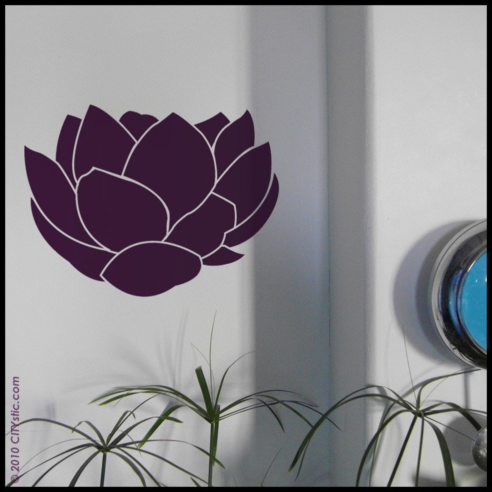 LOTUS WALL DECAL : Set of 3 Lotus Flowers Opening as in - Etsy