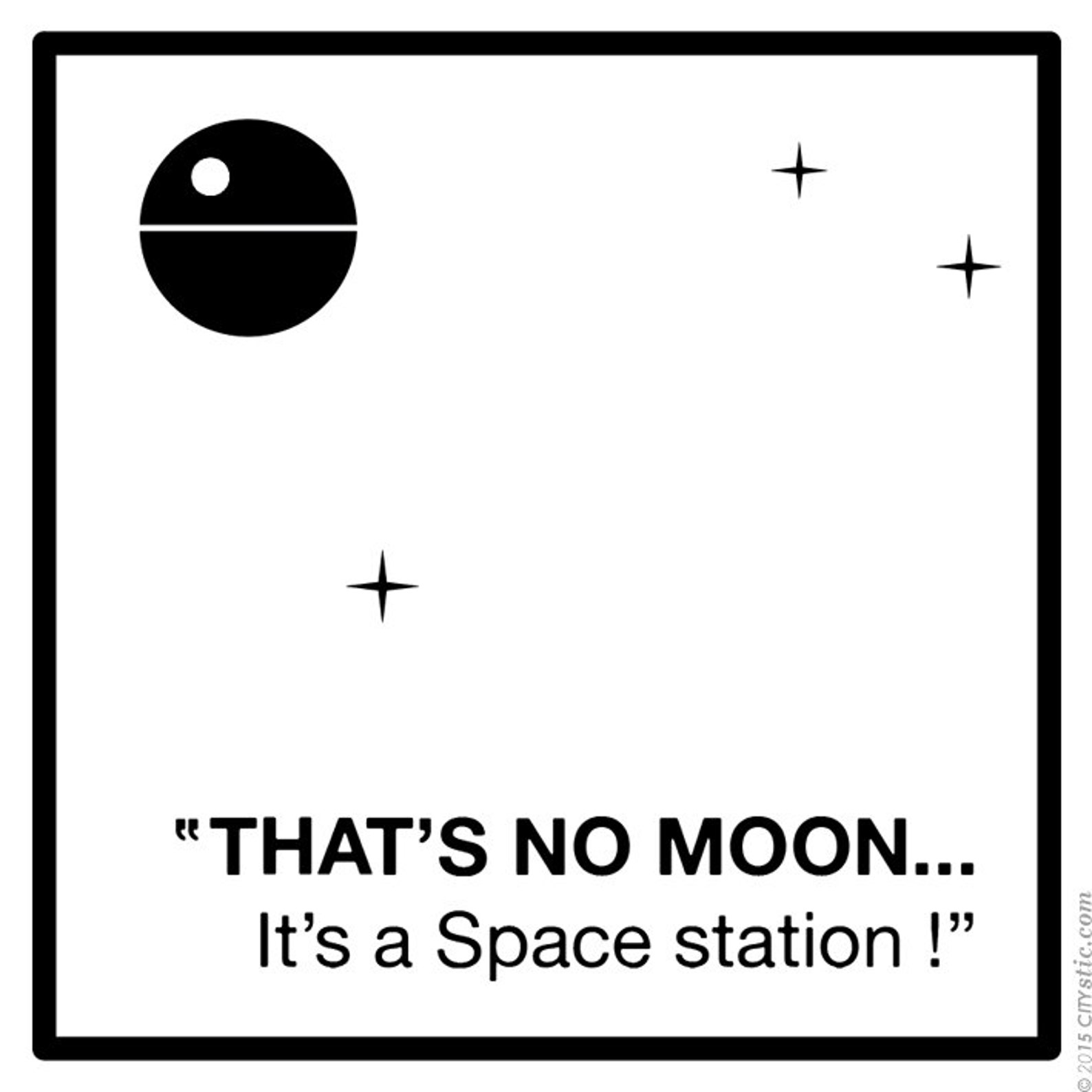 Star Wars WALL DECAL : That's No Moon Quote From Obi Wan - Etsy UK