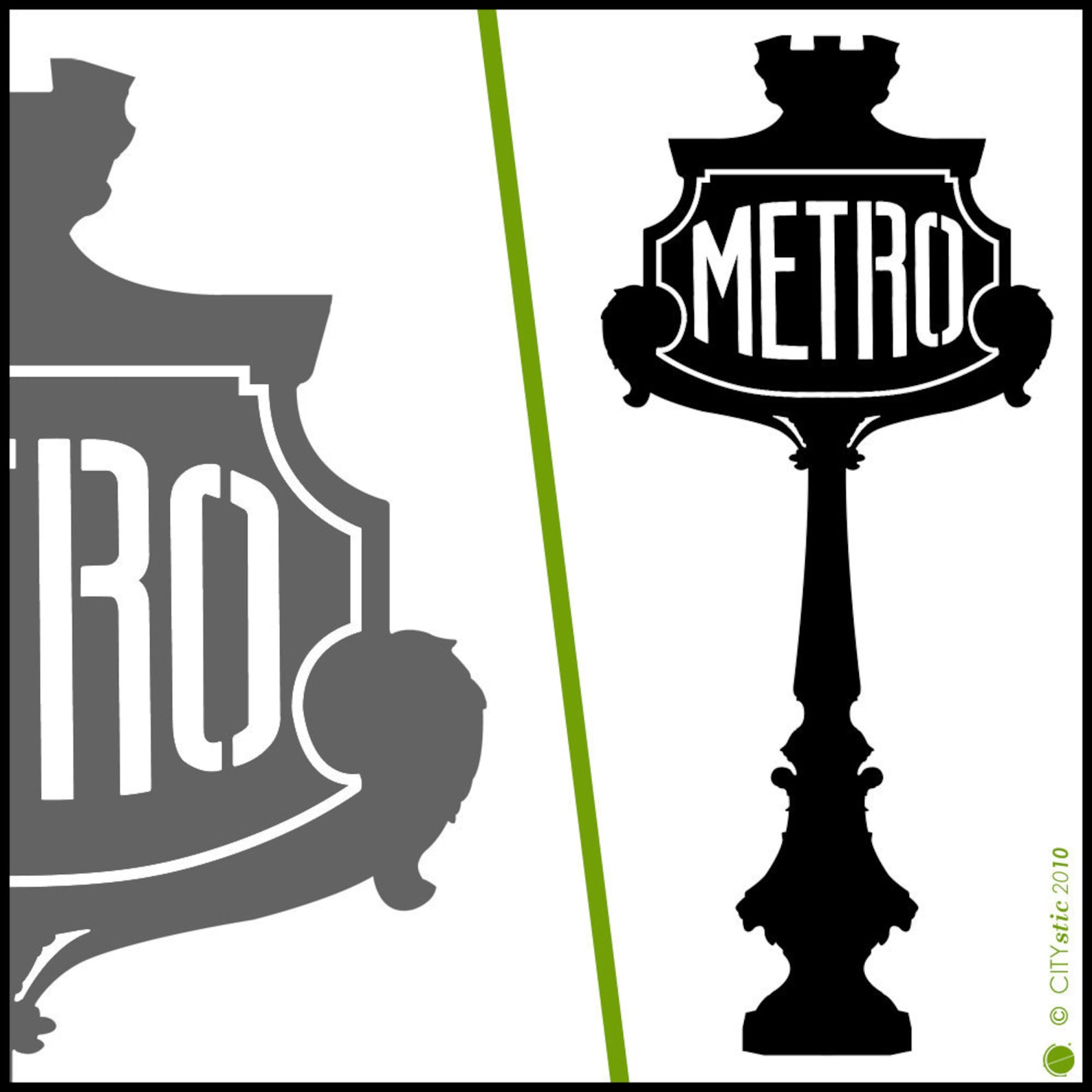 PARIS Metro WALL DECAL Metro Sign 1 Panel Decal Old | Etsy