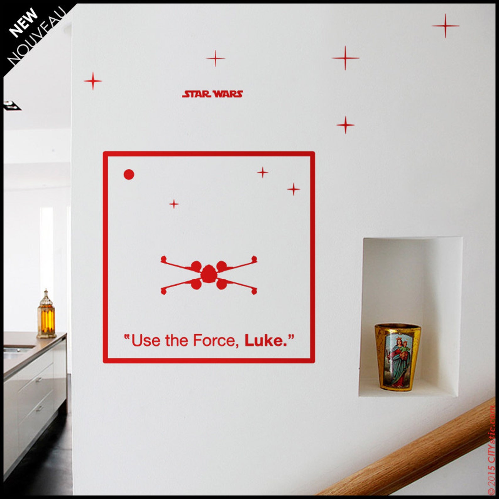 Star Wars WALL DECAL : "use the Force, Luke" Quote From Yoda. With ...
