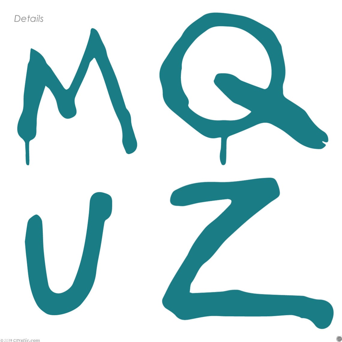 Scary Alphabet Wall Decal as on the Wall. TV Series Alphabet - Etsy