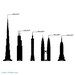Skyscrapers Height Comparison Wall Decal: Architecture Art - Etsy