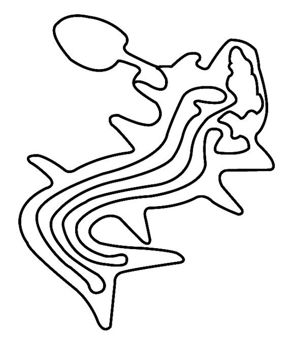 NAZCA WALL DECAL : the Whale Expelling Water in Lines | Etsy