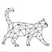 Polygonal Cat Wall Decal / Walking Cat Decal / Polygon Cat / Geometric ...