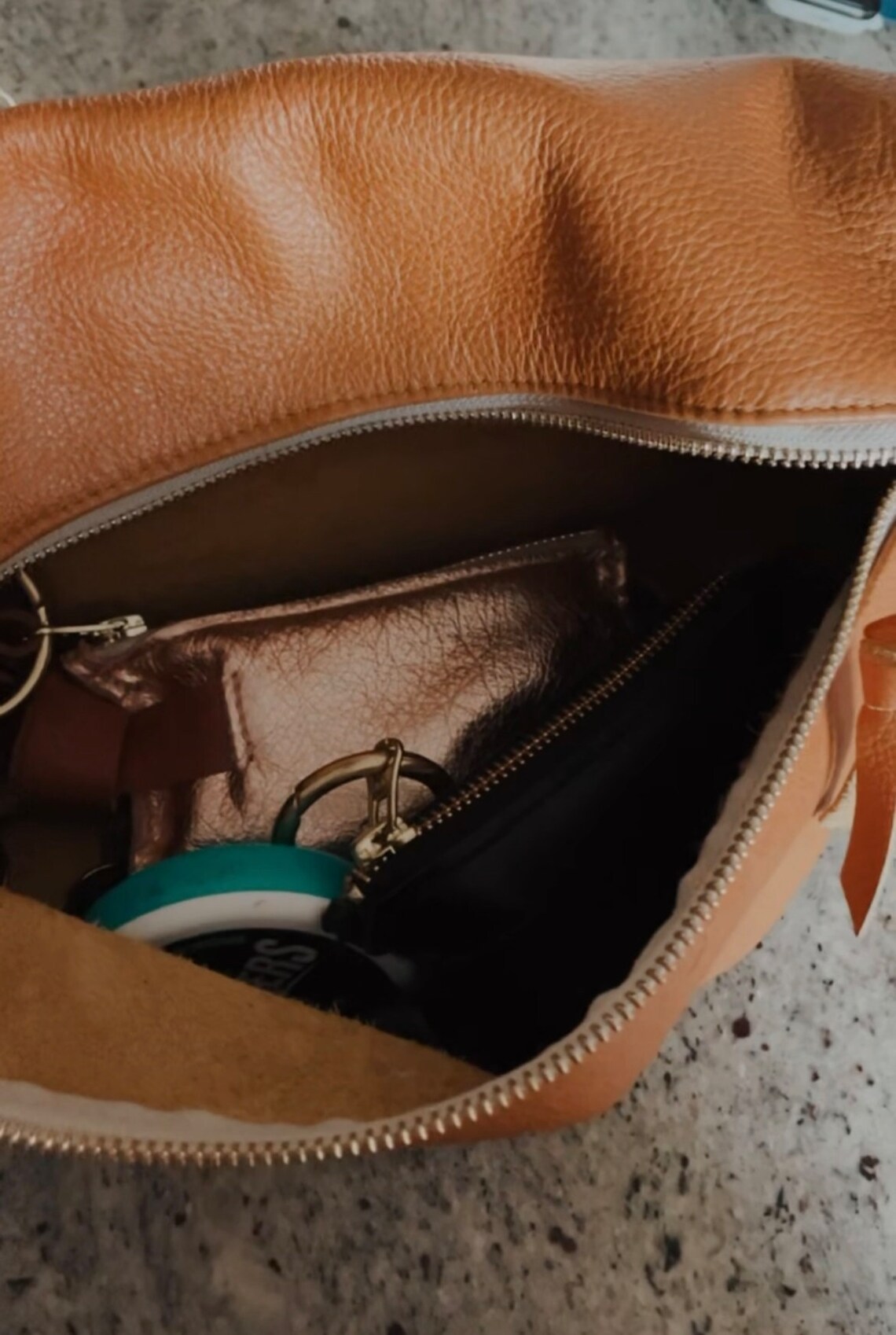 Large Sling Bag, Large Belt Bag, Hands Free Leather Bag, Leather Sling ...