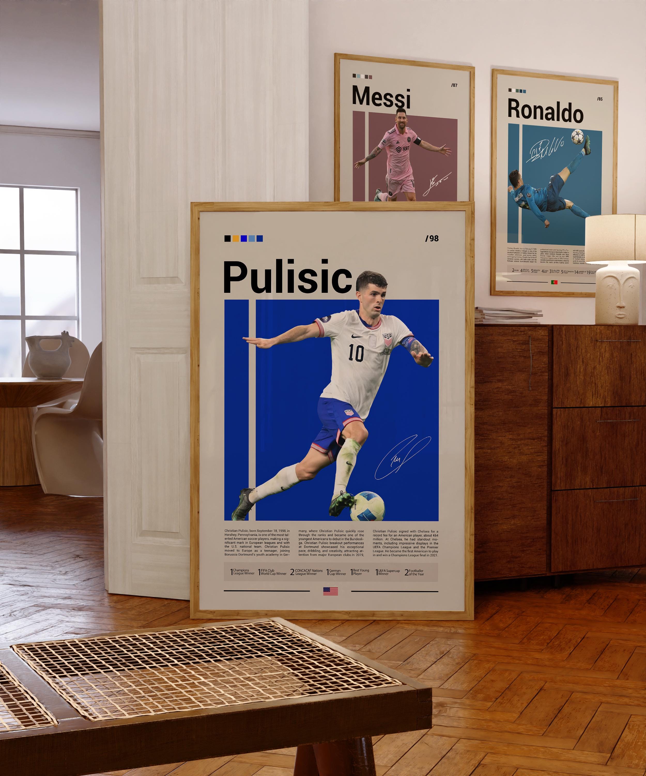 Christian Pulisic Poster, USMNT Poster, Soccer Gifts, Sports Poster ...