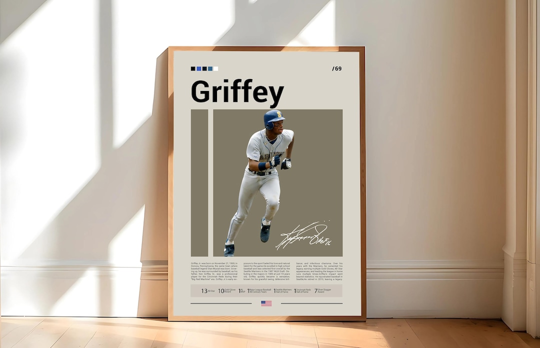 Ken Griffey Jr. Poster, Seattle Mariners, Baseball Prints, Sports ...