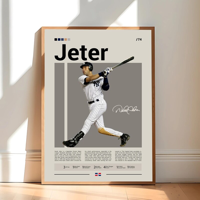 Derek Jeter Poster - Etsy