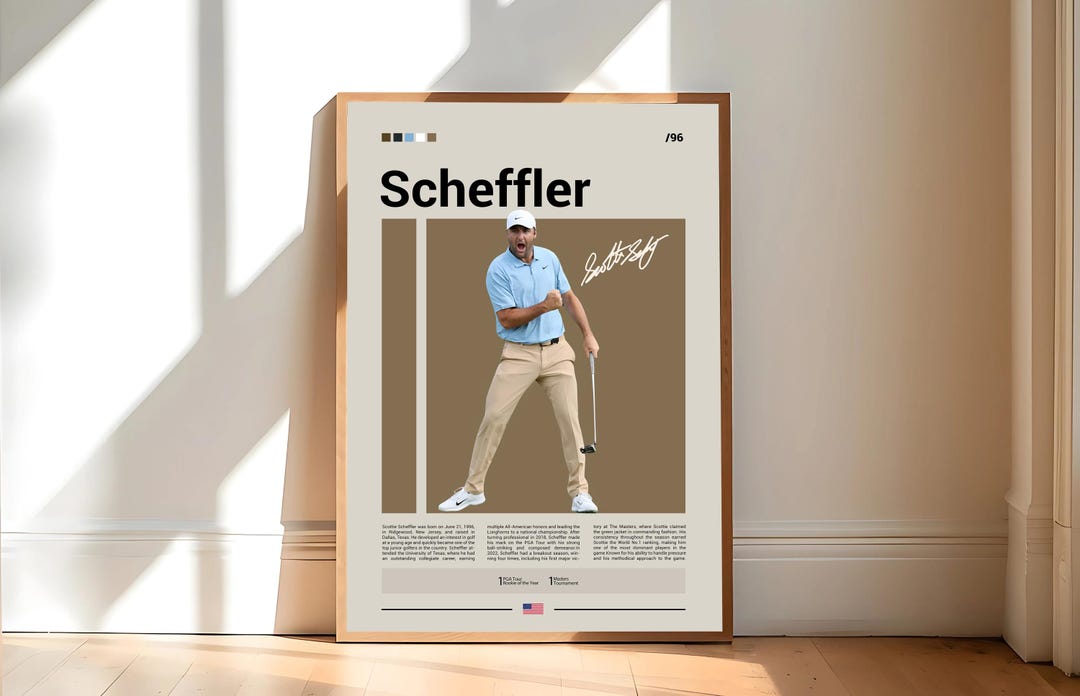 Scottie Scheffler Poster, Golf Poster, Motivational Poster, Sports ...