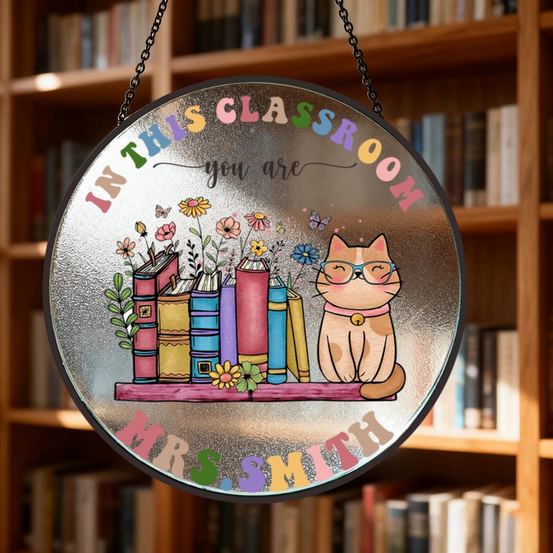 Customed Teacher Stained Glass Suncatcher,window Hanging,teacher ...