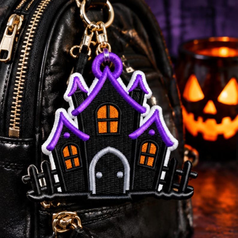 Halloween Keychain FSL Embroidery, Halloween Keychain Designs, FSL ...