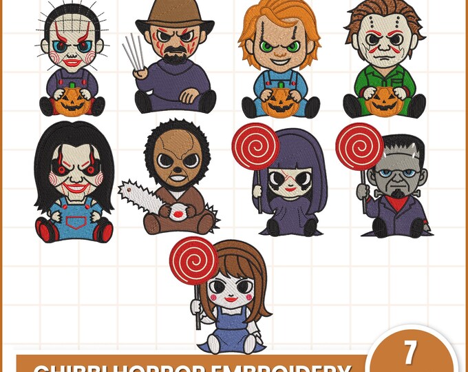 30+ Files Cute Halloween Embroidery Designs, Horror Movie Embroidery ...