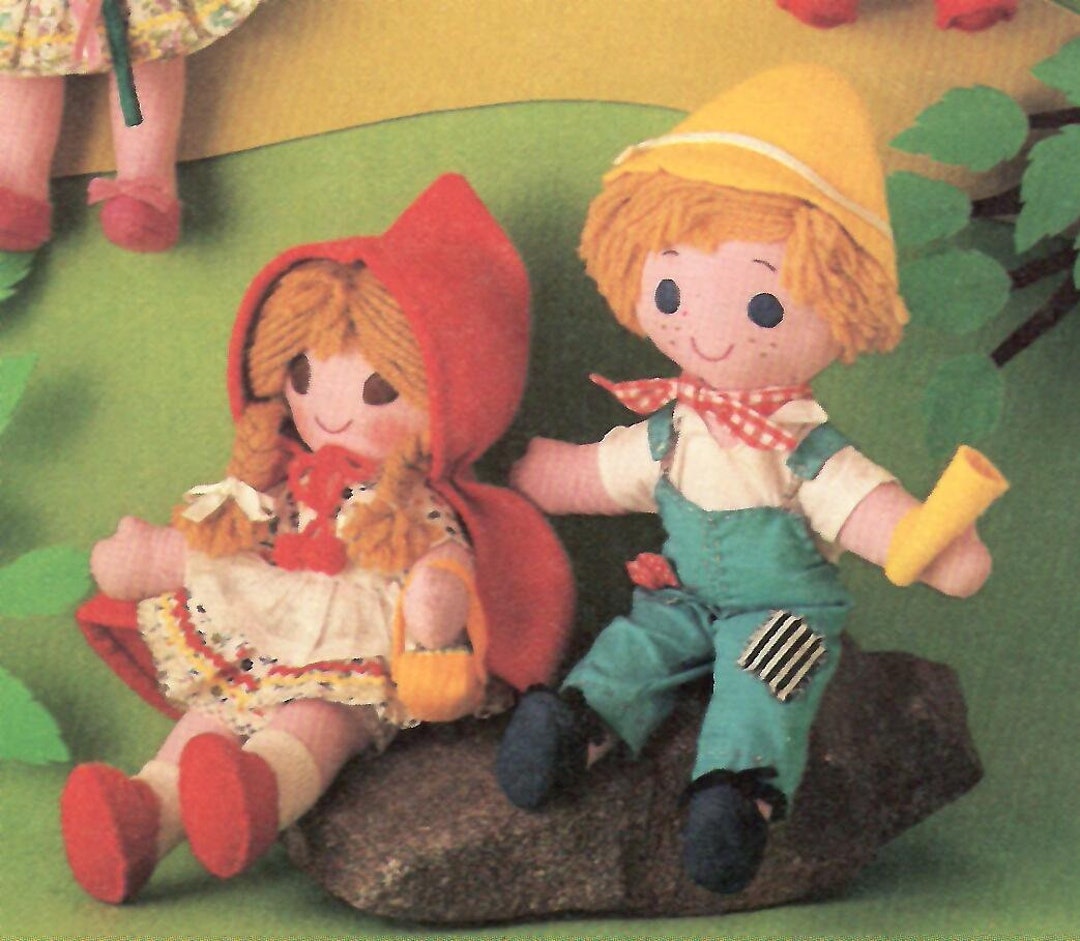 Story Book Rag Dolls Sewing Pattern- Vintage Doll Pattern-easy to Make ...