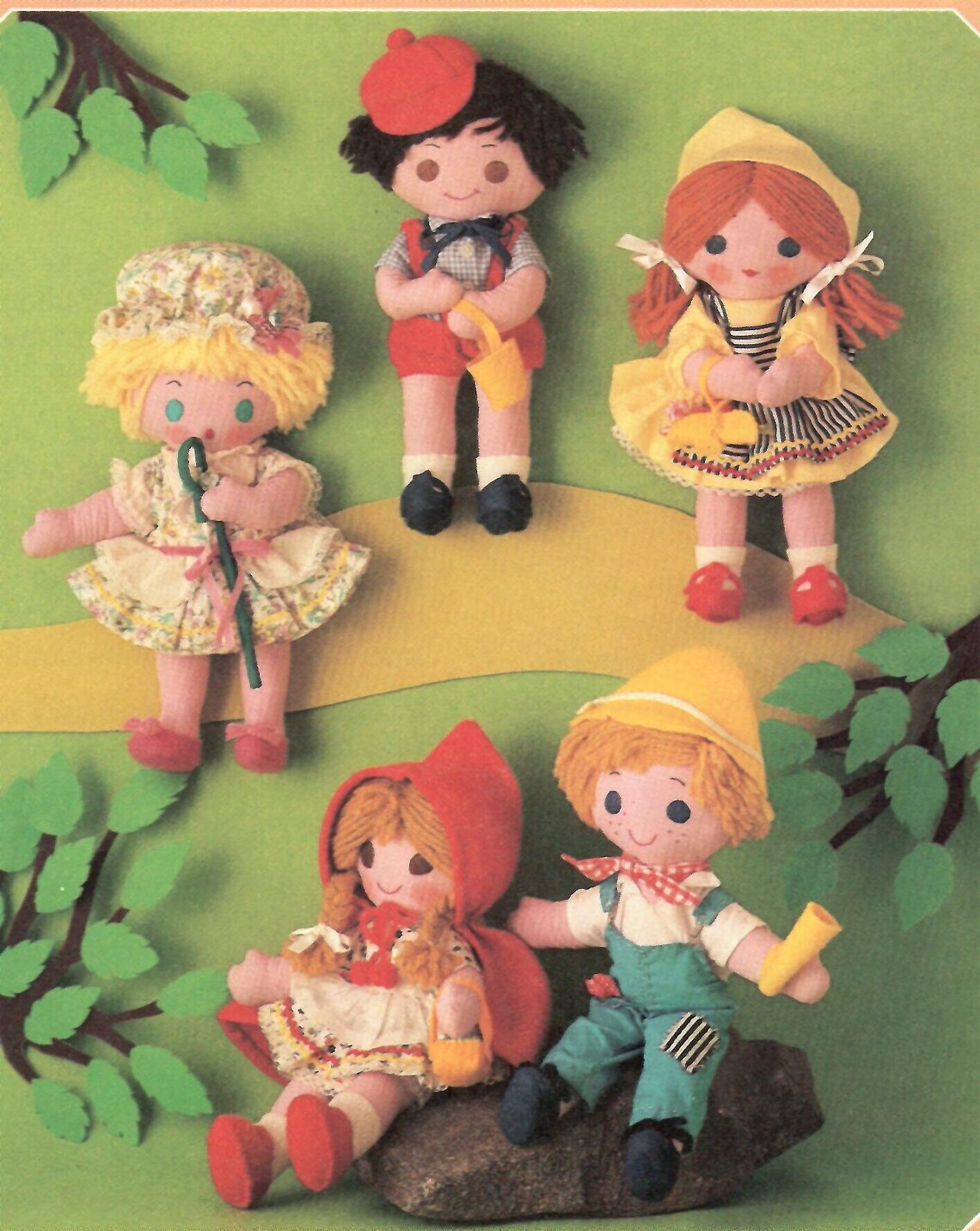 Story Book Rag Dolls Sewing Pattern- Vintage Doll Pattern-easy to Make ...