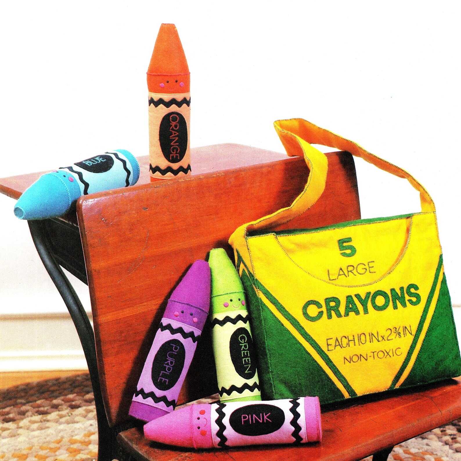 Crayon Friends-vintage Sewing Pattern-educational Learning Game-a ...