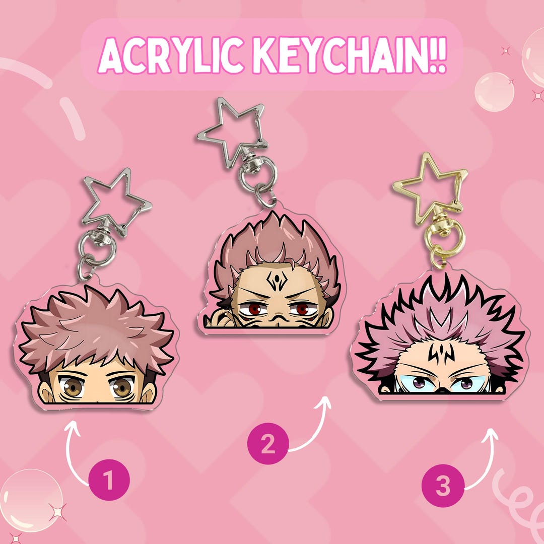 Jujutsu Kaisen Keychains | Yuji Itadori & Sukuna - Etsy