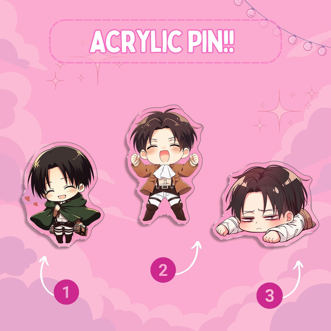 Anime Acrylic Pin | Cute One-sided Design | Kawaii Collectible Gift for ...