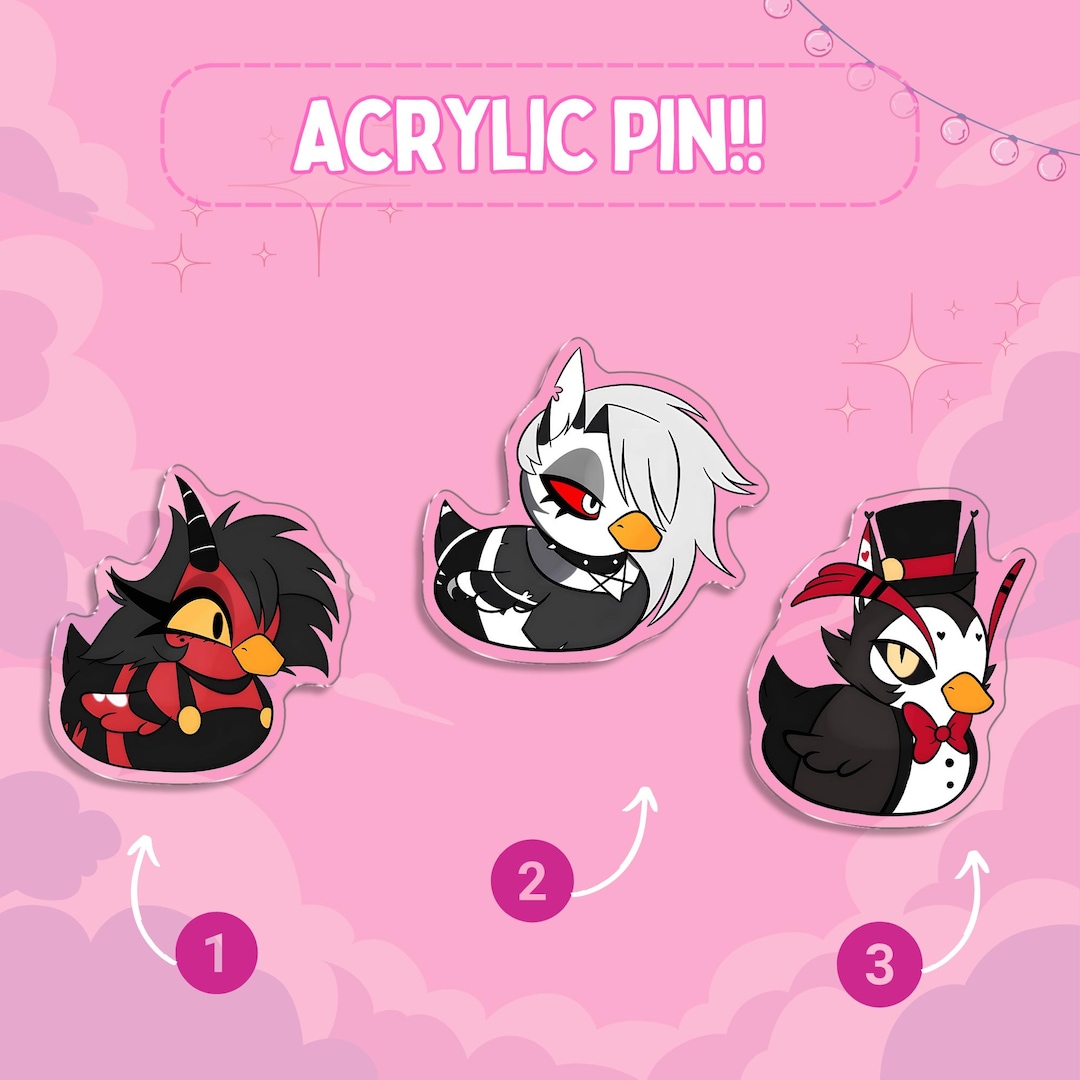 Anime Acrylic Pin | Cute One-sided Design | Kawaii Collectible Gift for ...