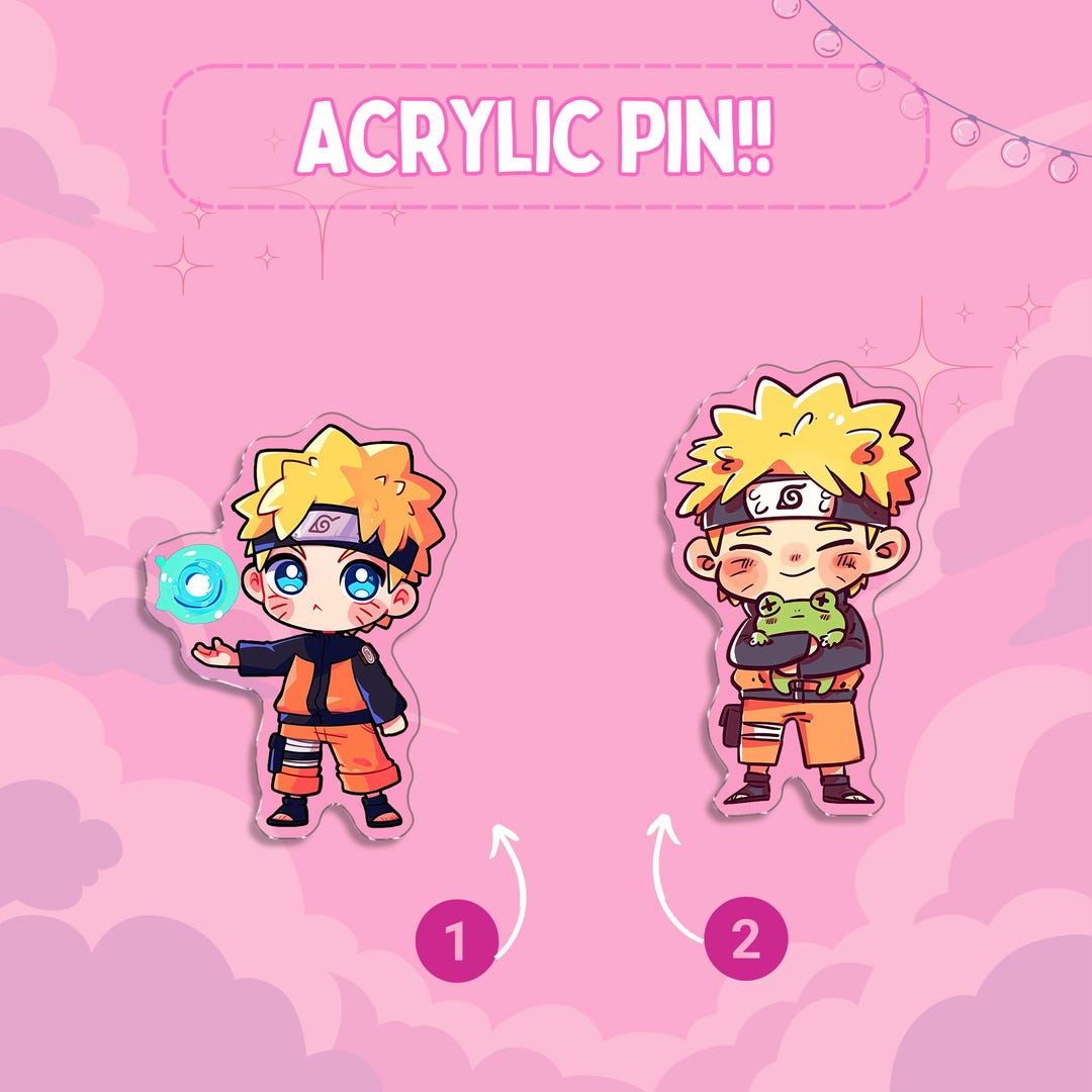 Anime Acrylic Pin | Cute One-sided Design | Kawaii Collectible Gift for ...