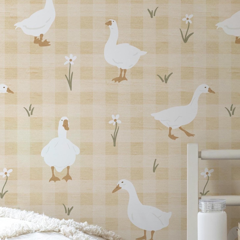 Vintage Geese Wallpaper - Etsy