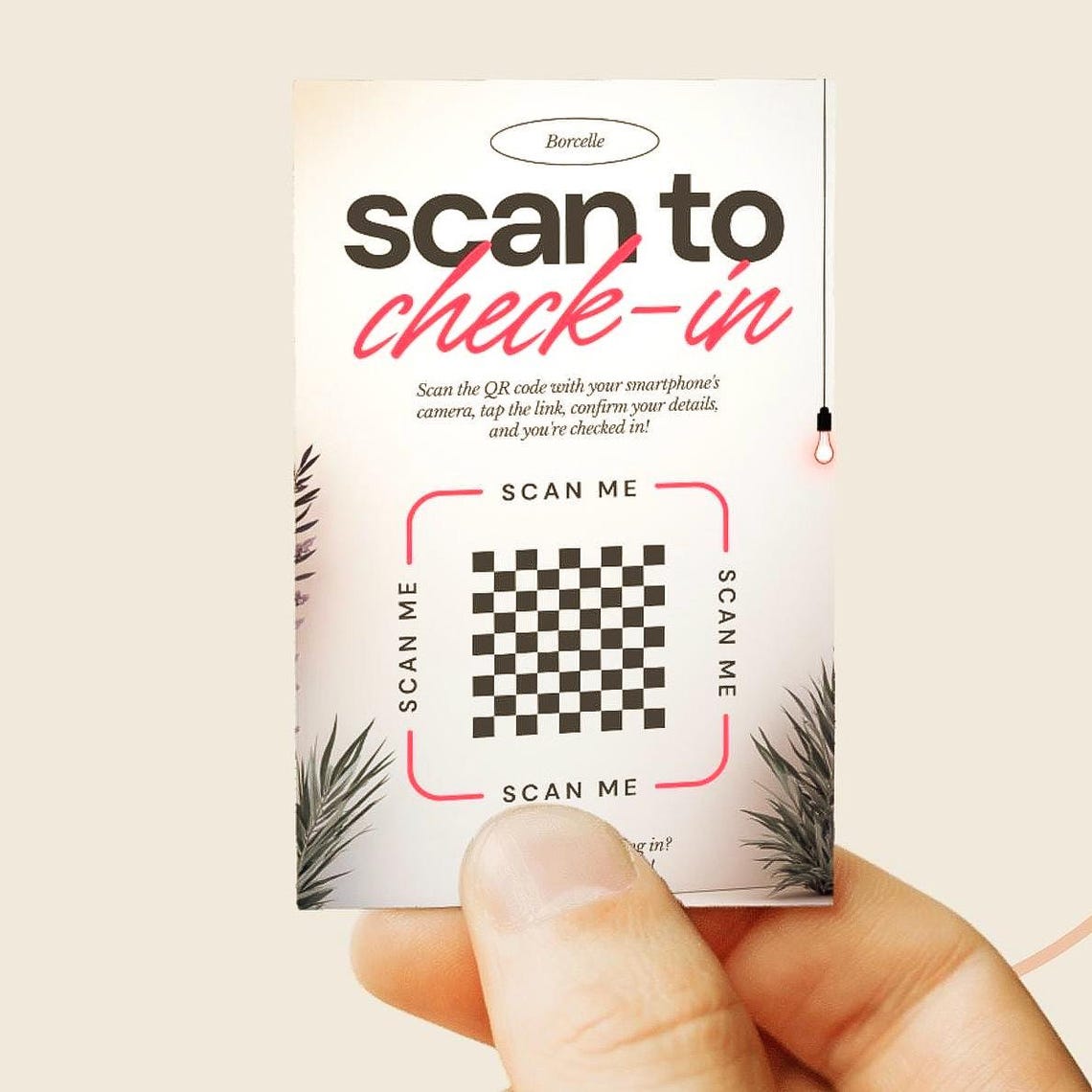 Editable Scan to Check in Sign Template | Modern QR Code Poster ...