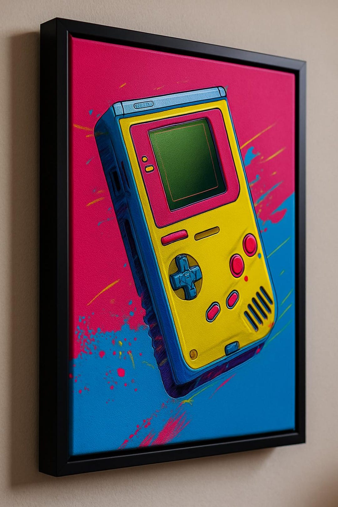 Retro Game Boy Poster: Neon 80s Nintendo Art (300 DPI druckbar) - Etsy.de