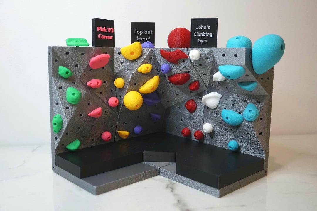 Bouldering Wall Miniature Diorama – Mini Climbing Wall Desk Decor ...