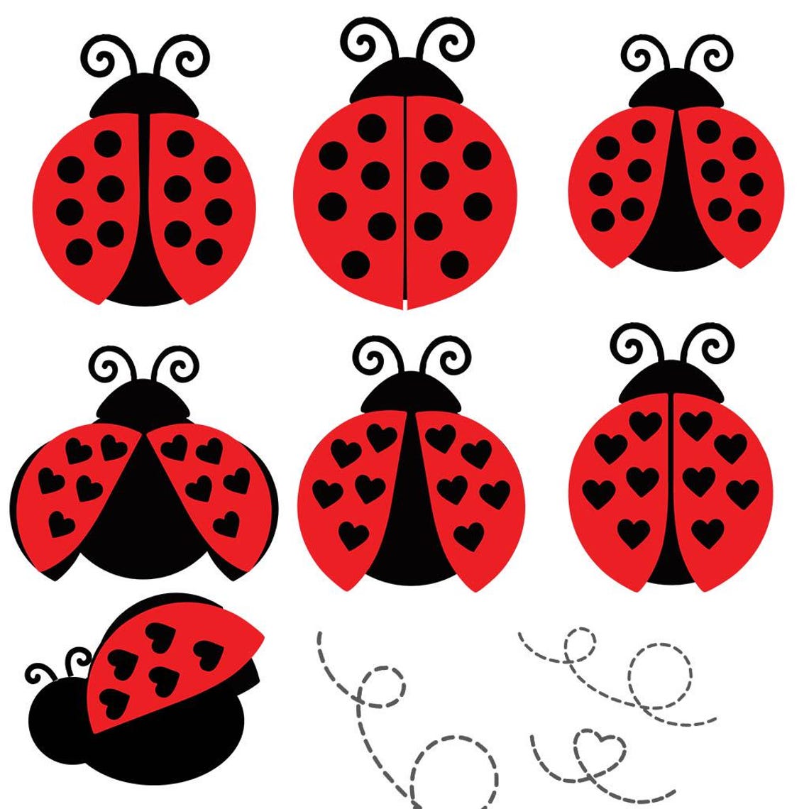Cute Ladybug SVG Bundle, Insect Clipart (digital Download) - Etsy