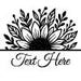 Sunflower Name Frame SVG, Split Monogram, Border Cut File (digital ...
