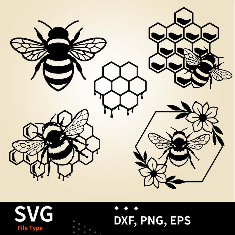 Flying Bee Svg - Etsy