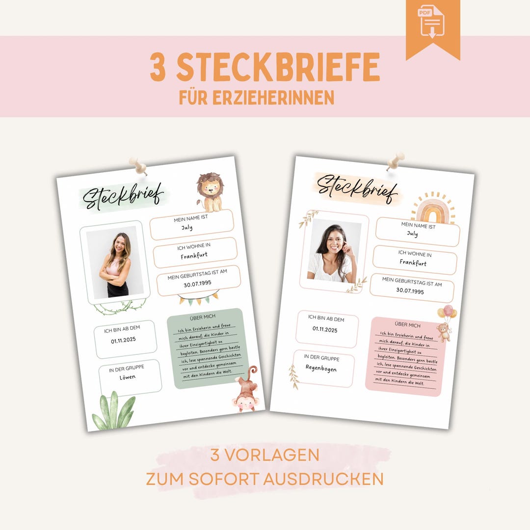 Educator Profile | Kindergarten Profile | Daycare Profile Template ...