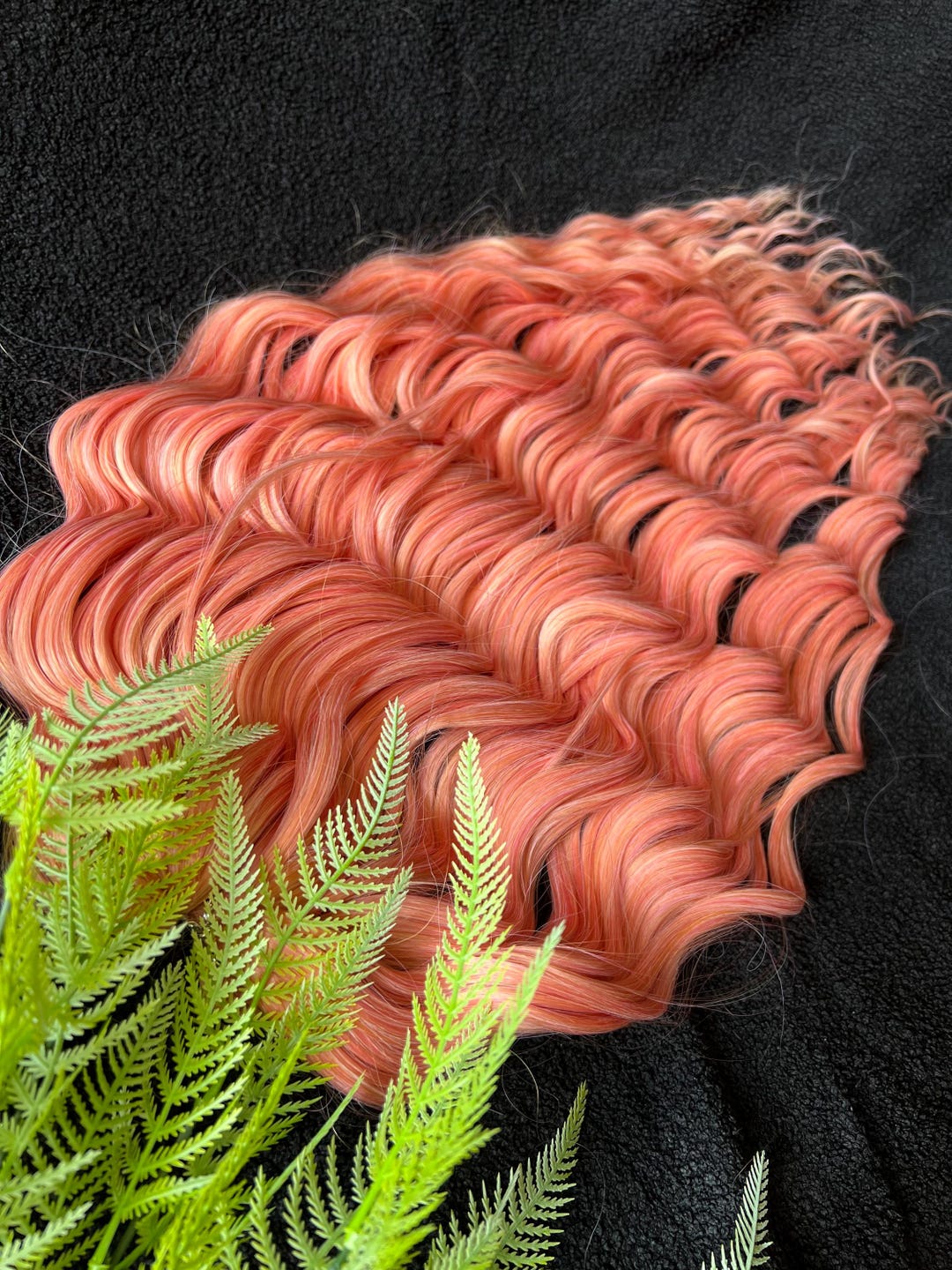 Peach Coral Curls for Custom Dreadlocks or Braids – Detangle-friendly ...