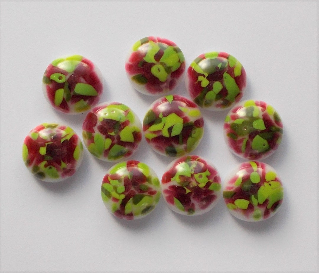 Fused Glass Beads Fused Glass Small Beads Jewelry Findings Lampwork ...
