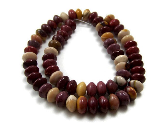 Mookaite Jasper Beads Gemstone Rondelle 6mm X 10mm, Full Bead Strand (392S) - Etsy