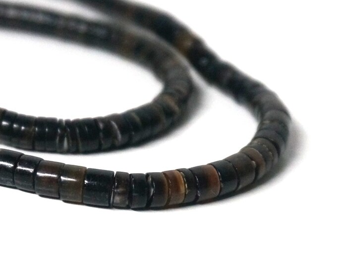 Heishi, Black Pen Shell, 4mm to 5mm, Full Bead Strand, 1028H - Etsy