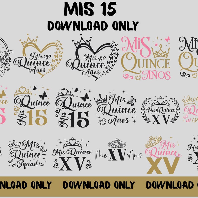 Mis quince logo - Etsy México