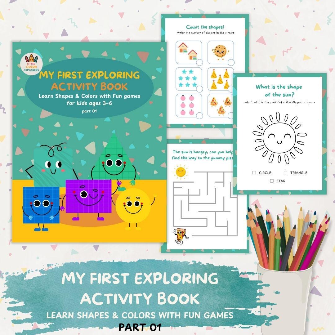 Shapes Colors Activity Book for Kids Part01 | Preschool Printable ...