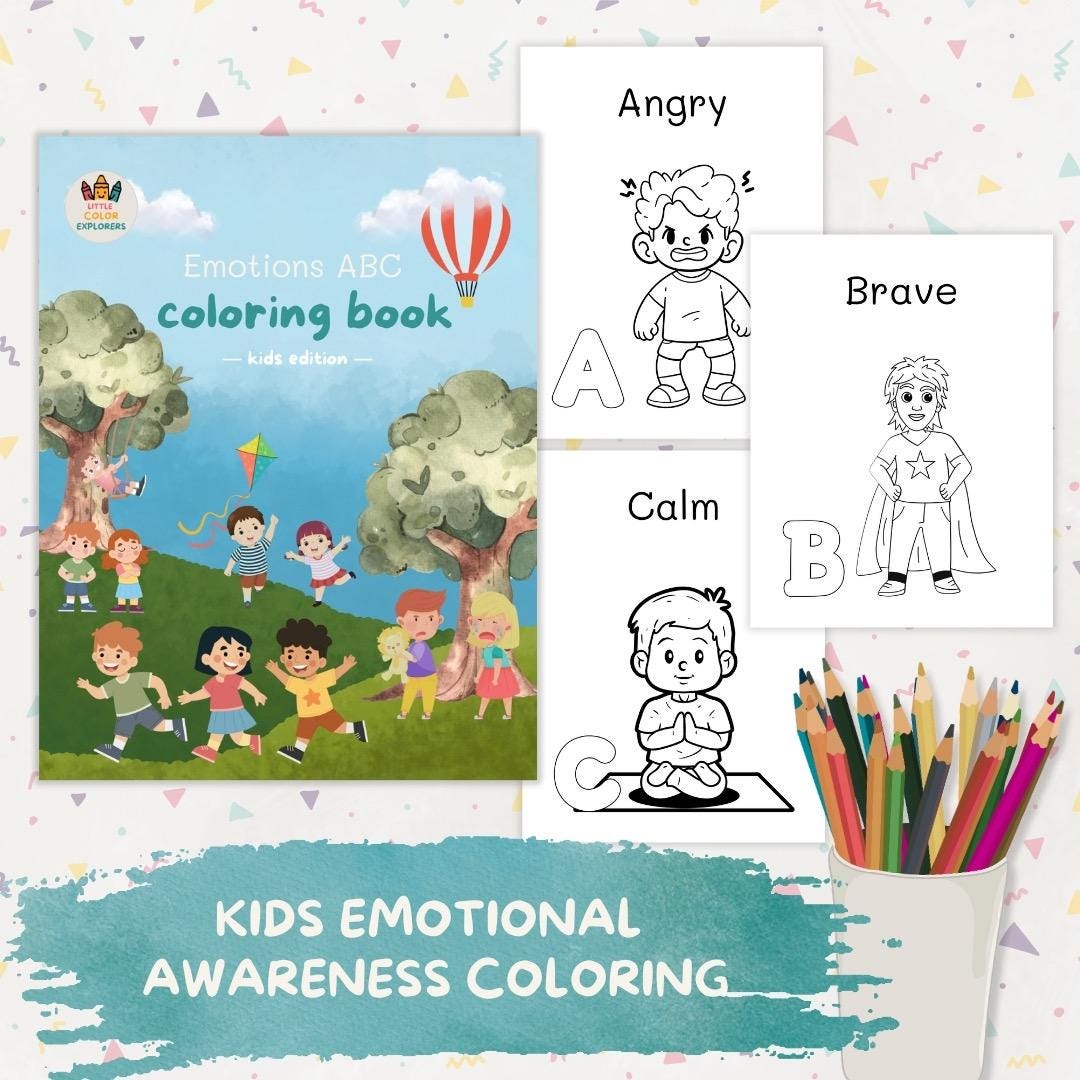 Educational Emotions ABC Coloring Pages Learn the Alphabet | Feeling ...