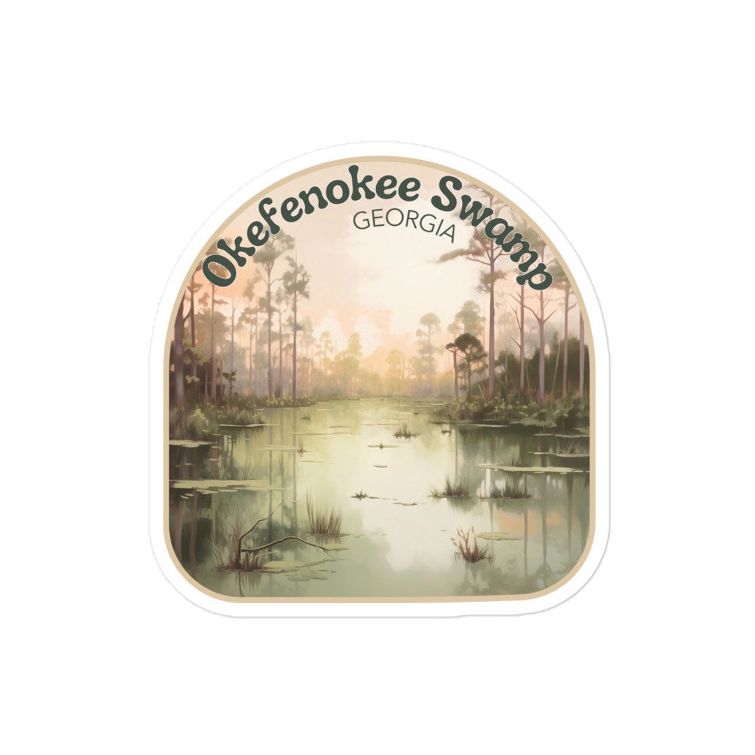 Sticker, Georgia, Okefenokee Swamp, Okefenokee Oasis, State Sticker ...