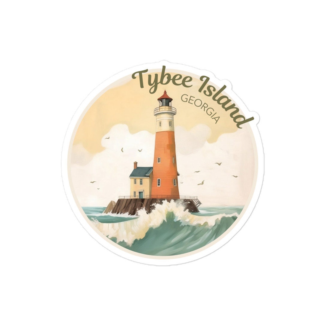 Sticker, Georgia, Tybee Island, Tybee Tides, State Sticker, Lighthouse ...