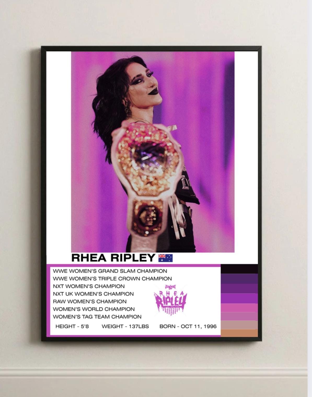 Rhea Ripley WWE Poster Digital Print - Etsy