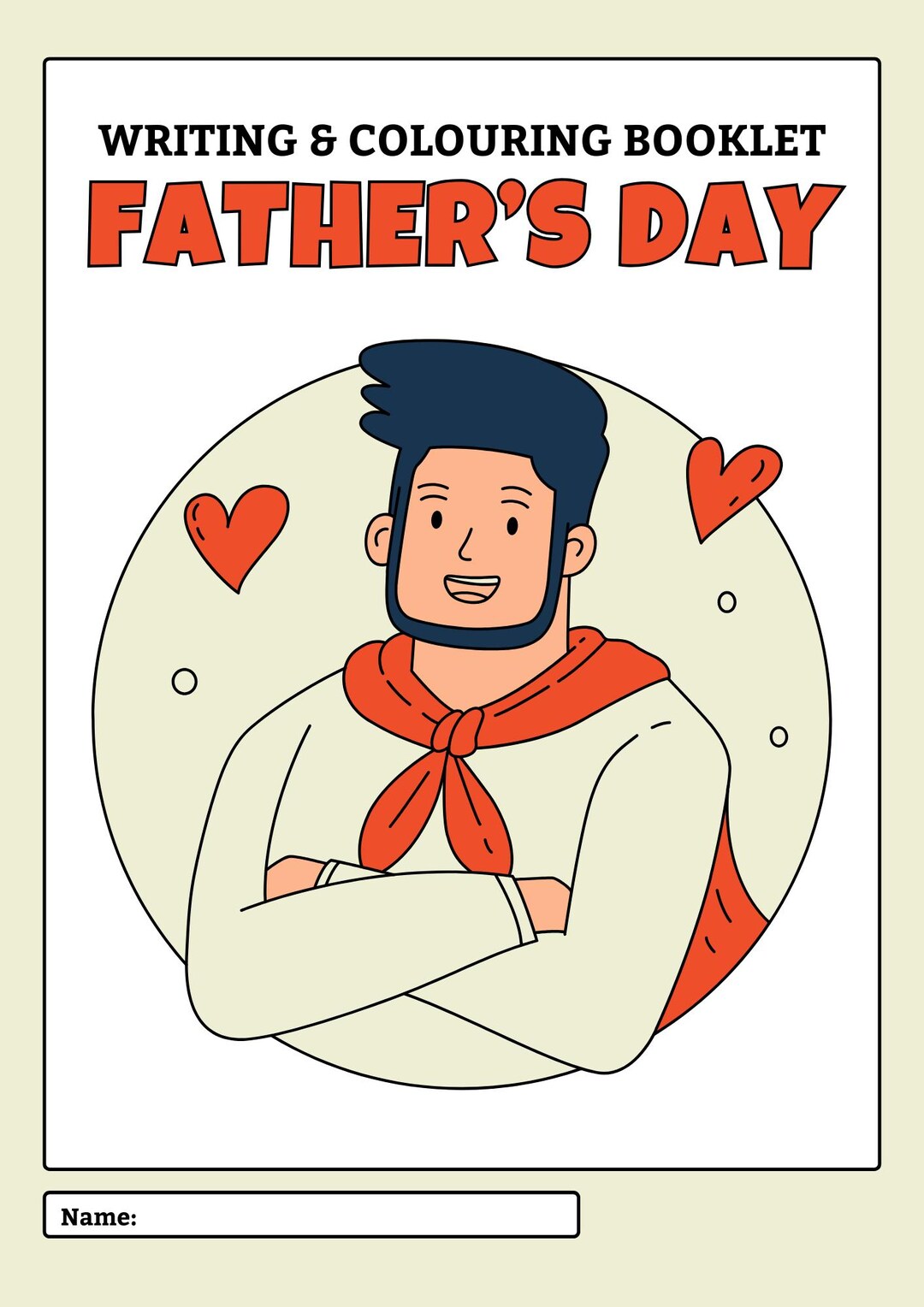 Writing and Colouring Booklet for Fathers Day - Etsy