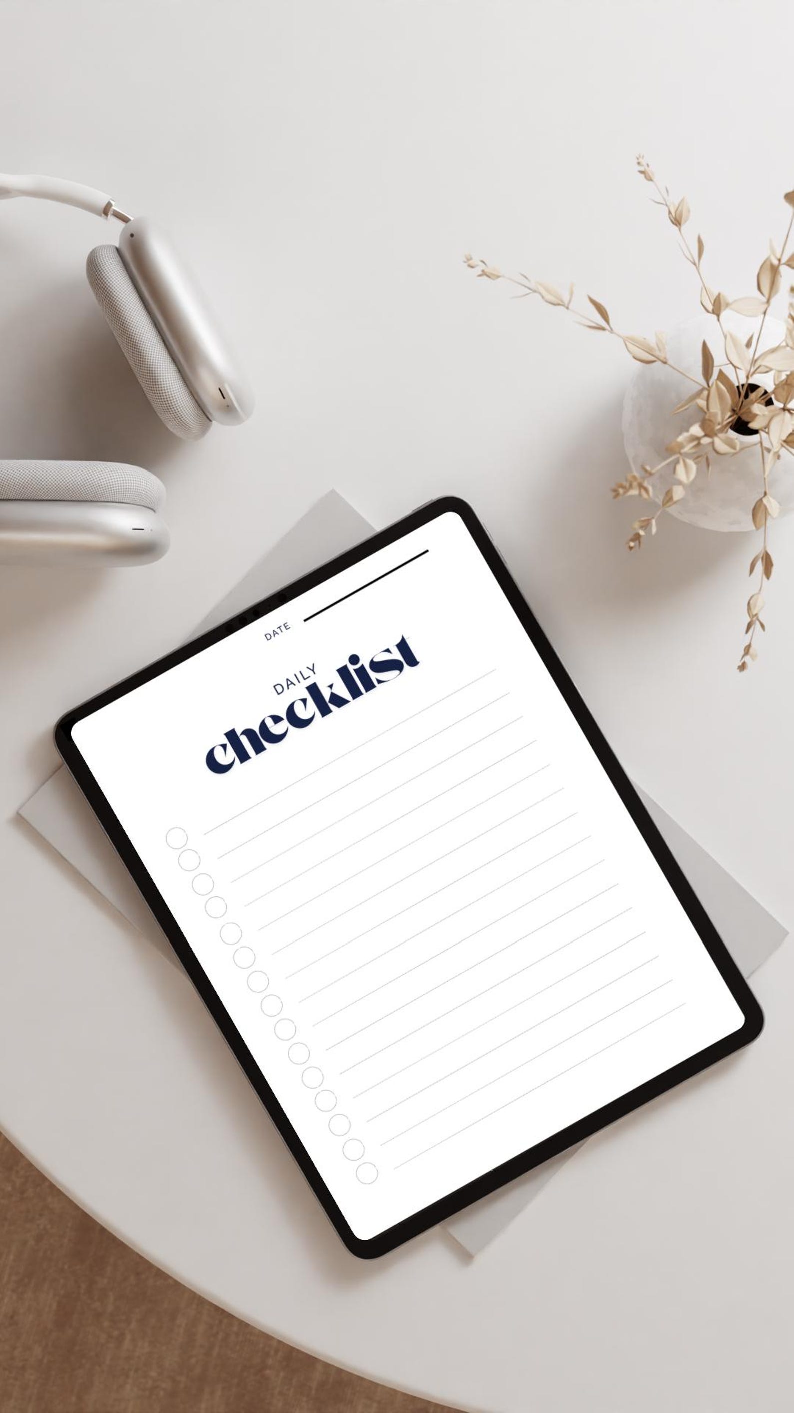 Minimalist Daily Checklist Printable | Digital To-do List | A4 PDF ...