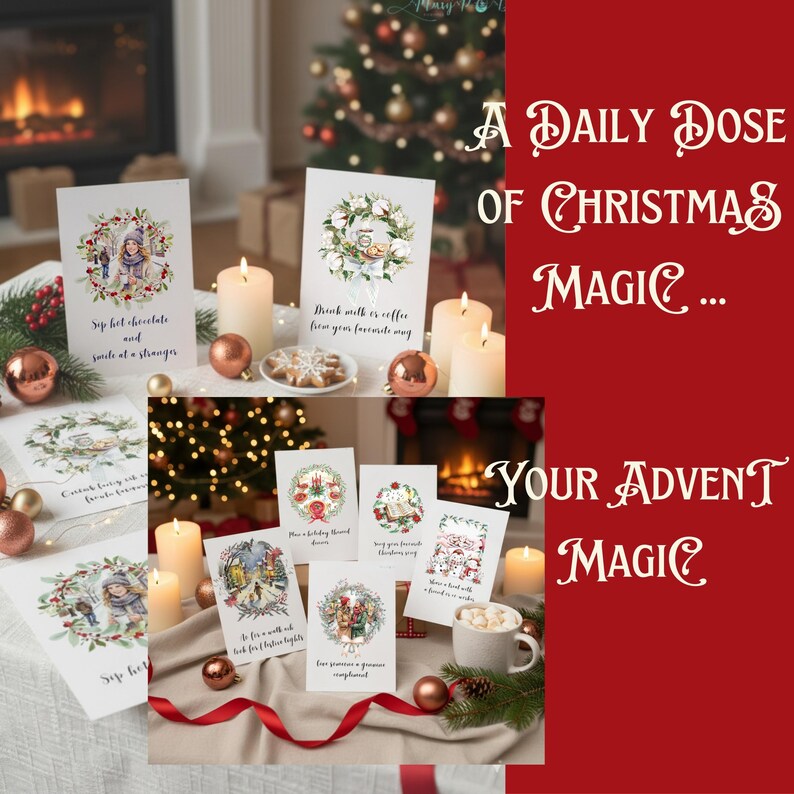Printable Advent Calendar Bundle | Christmas Activity Cards & Coloring ...