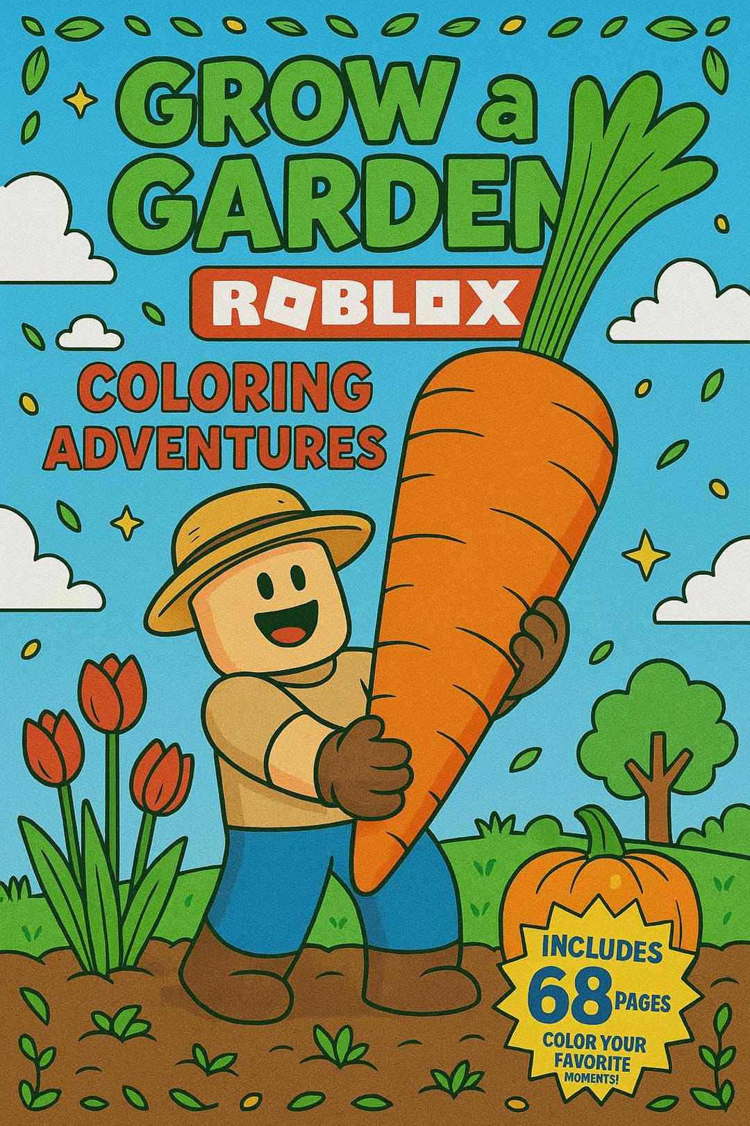 Roblox Grow a Garden Coloring Book for Kids – 68 Fun Pages, Printable ...