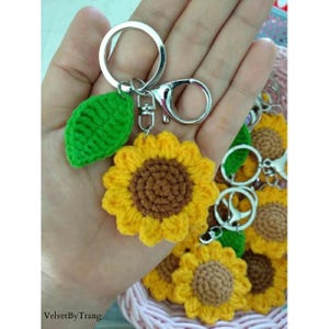 Sunflower Key Charm, Cute Bag or Key Accessory, Gift for Mom, Best ...